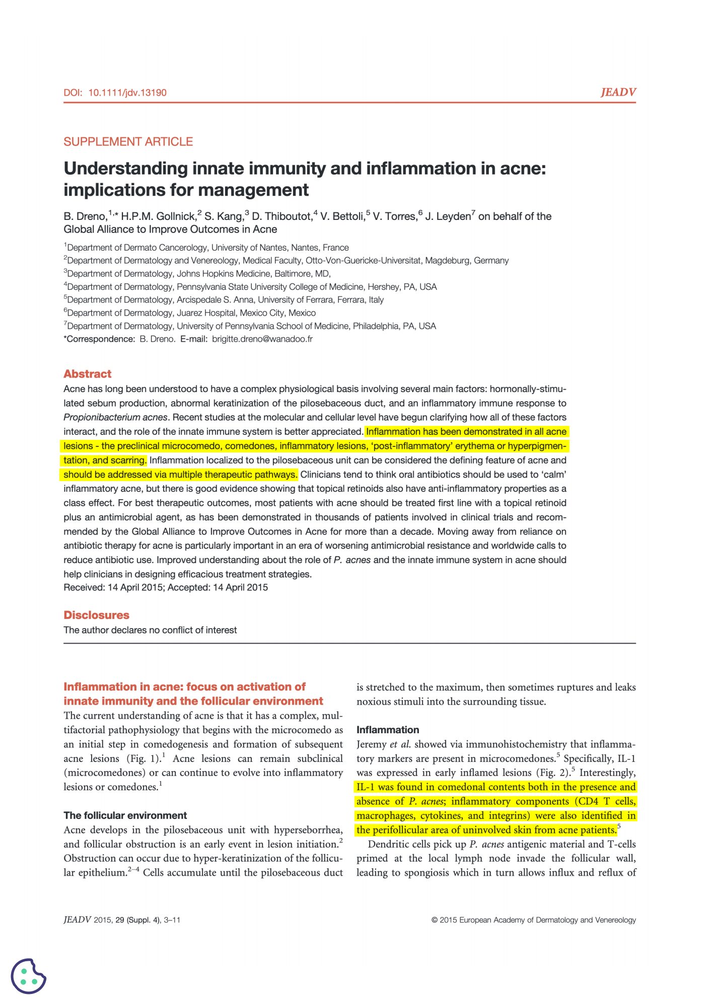 The Inflammatory Root of Acne